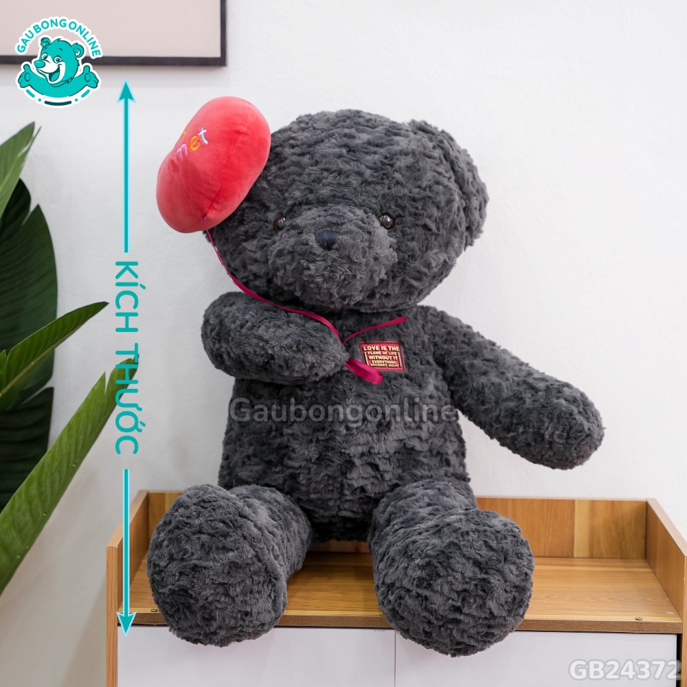 Gấu Bông Teddy Cầm Bóng Tim Đa Dạng Kích Thước — Gấu Bông Online